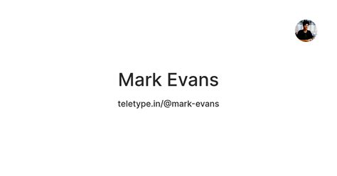 Mark Evans — Teletype