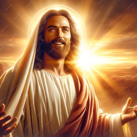 Premium Photo Portrait Of A Happy Jesus Christ Son Of God Christian Faith