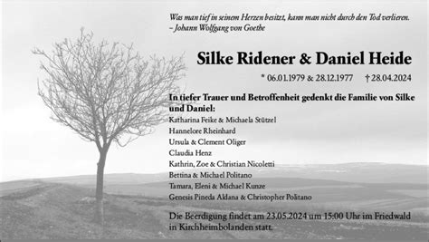 Traueranzeigen Von Daniel Heide Vrm Trauerde
