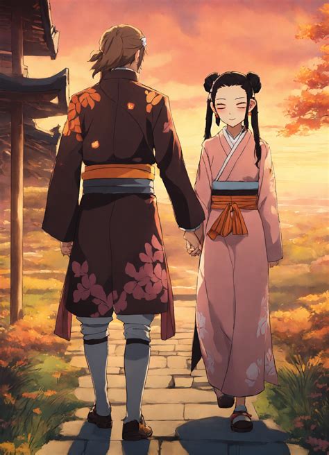 Lexica Zenitsu And Nezuko Holding Hands