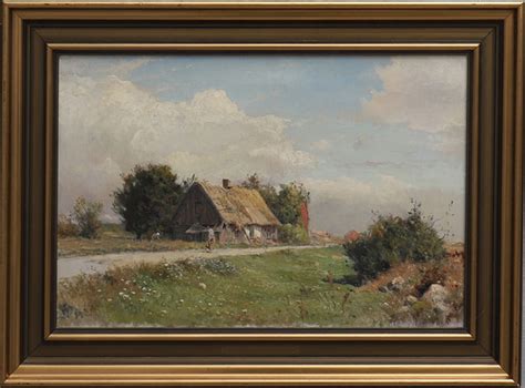 Gustav Rydberg SkÅnskt Landskap Olja På Duk Konst Måleri Auctionet