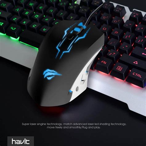 Havit X11 Gaming Keyboard Mouse Combo With Aluminum Panel And Led Backli