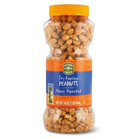 Southern Grove Dry Roasted Unsalted Peanuts Kosher Honey Infused 16