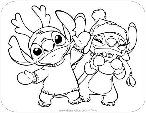Angel Stitch Christmas Coloring Pages