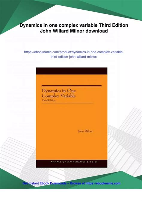 Summary Dynamics In One Complex Variable Third Edition John Willard