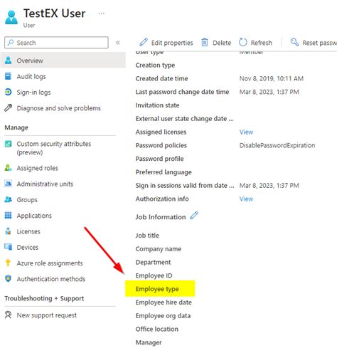 synchronize the employeetype attribute from active directory to azure