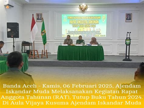 Ajendam Iskandar Muda Ajendam Iskandar Muda Banda Aceh Kolonel Caj