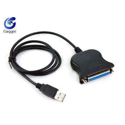 Gaqqee Usb To 25pin Hole Parallel Port Db25 Interface Pin Type Printer Data Cable For Pc Desktop