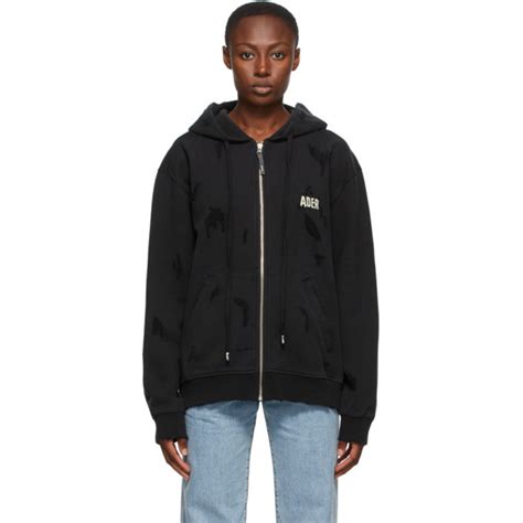 Ader Error Black Masking Zip Up Hoodie Ader Error Ader Error Black Masking Zip Up Hoodie Ader Error