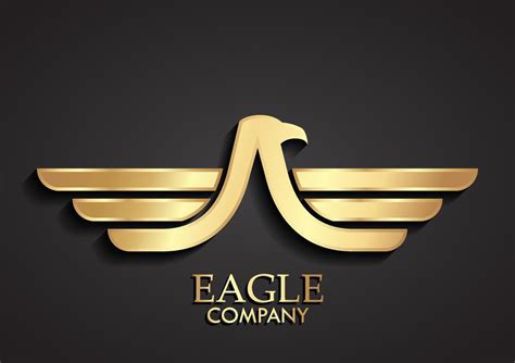 3d Golden Eagle Wings Logo Design 58330345 Vector Art At Vecteezy