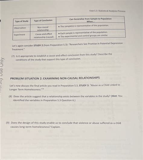 Solved Unit S3 Statistical Analysis Processtable Type Of