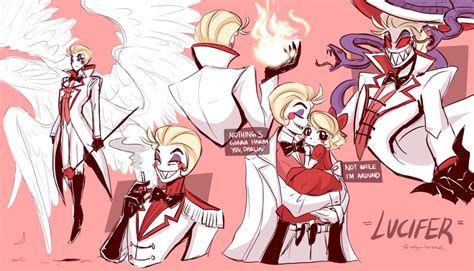 Lucifer Morningstar And Charlie Morningstar Hazbin Hotel Drawn By