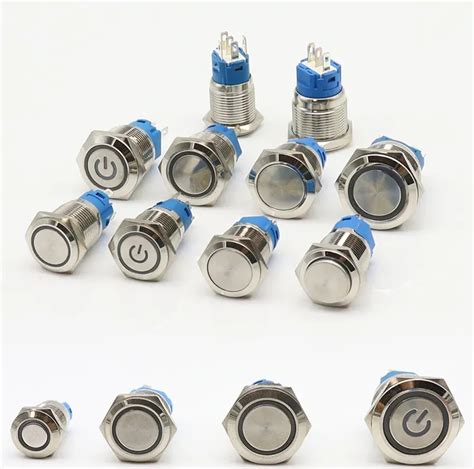 Best 12 16 19 22mm Metal Push Button Switch 5v 12v 24v 220v Waterproof Power Button Switch Self