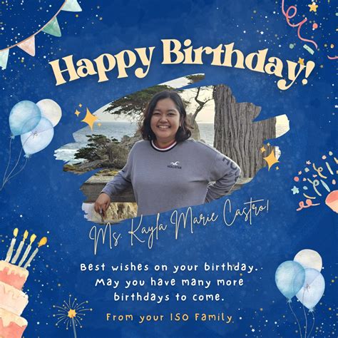 Happy Birthday Kayla Castro Institute Of Social Order