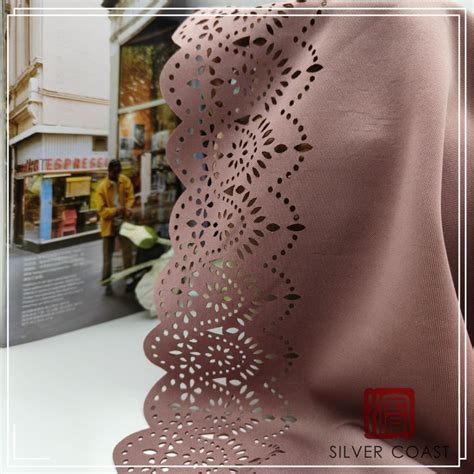 Polyester Spandex Scuba Pd Fabric With Laser Cutting High Quality