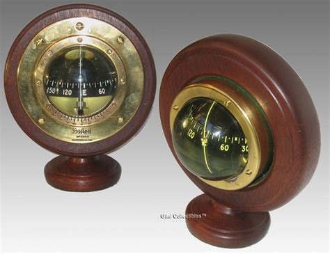 Sestrel Marine Bulkhead Compass With Cherry Wood Stand Gilai