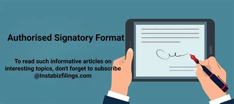 Authorized Signatory Format A Complete Guide