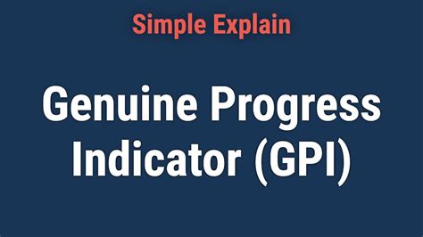 Genuine Progress Indicator Gpi Definition Formula Vs Gdp Youtube