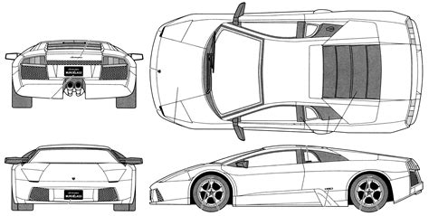 Lamborghini Murcielago Blueprint Download Free Blueprint For 3d Modeling