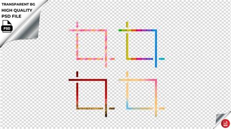Ios Crop Colorful Icon Pack PSD Transparent Premium AI Generated PSD