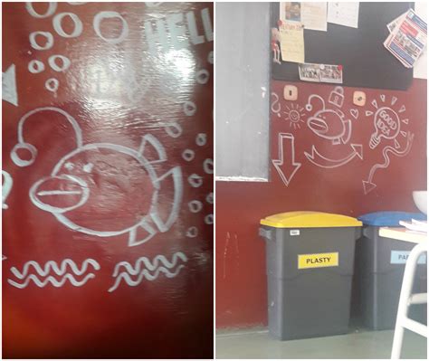 We Made Our Teacher Draw 2 Anko`s On The Wall In Our Class R