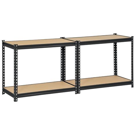 Muscle Rack Freestanding Black 5 Tier Steel Shelving Unit 800lbs