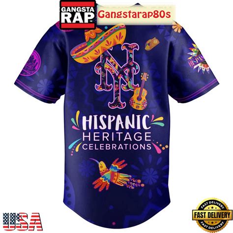 New York Mets Hispanic Heritage Celebrations 2025 Unique Design Baseball Jersey Gangstarap80s