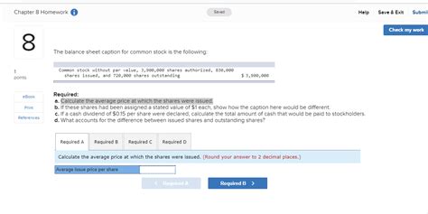 Solved Chapter 8 Homework I Saved Help Save And Exit Submit