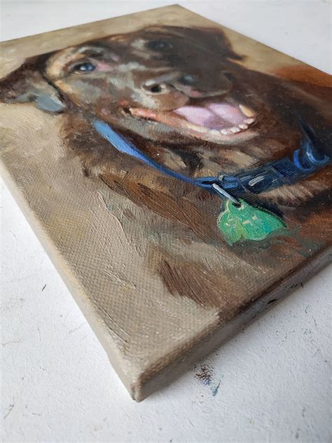 Custom Dog Portrait Original Painting On Canvas Dog Painting Etsy