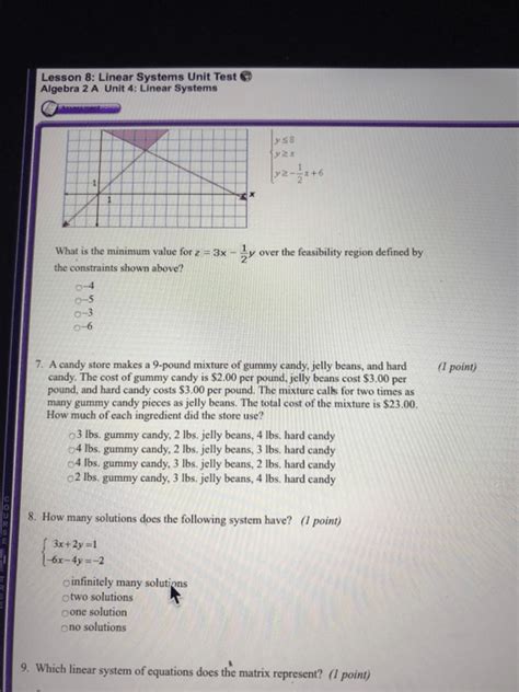 Algebra 1 Unit 4 Test Linear Equations Tessshebaylo