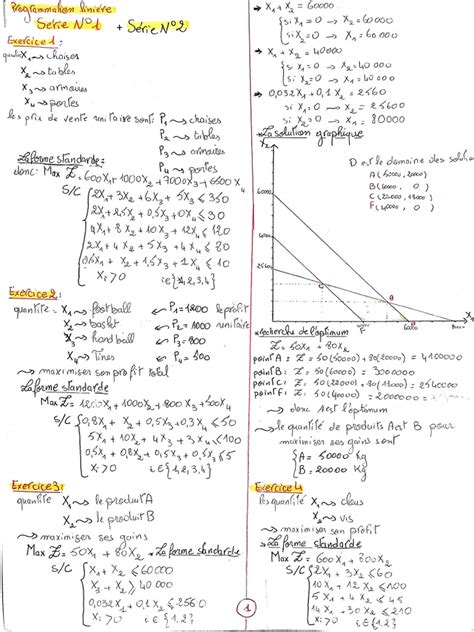 Programmation Linéaire Séries Dexercices Avec Corrigé Pdf