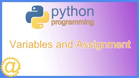 Python Variables And Assignment Learn Python Programming Youtube