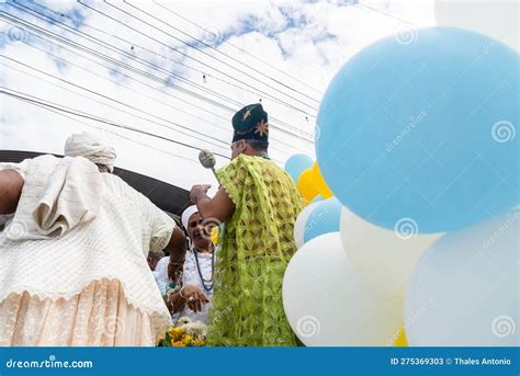 Candomble People Are Seen During The Religious Celebrations Of Bembe Do Mercado Editorial Photo