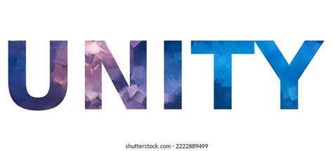Unity Colorful Typography Banner Word Unity Stock Illustration