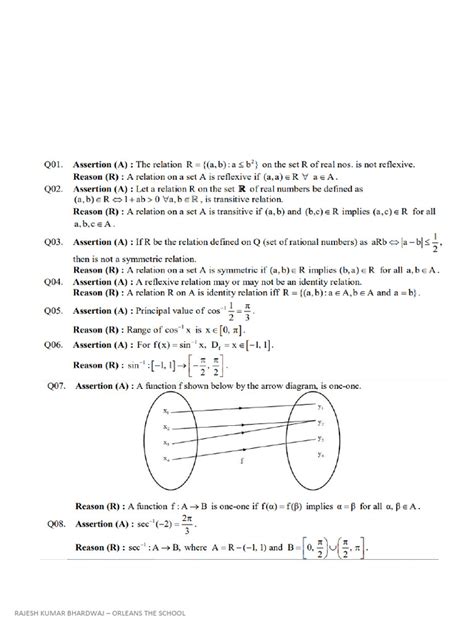 Assertion And Reasoning In Math Concepts Pdf