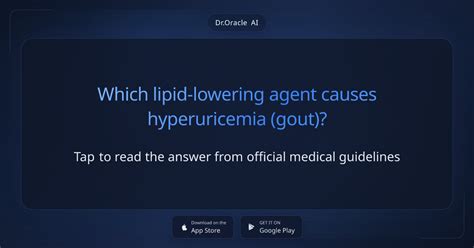 Which Lipid Lowering Agent Causes Hyperuricemia Gout
