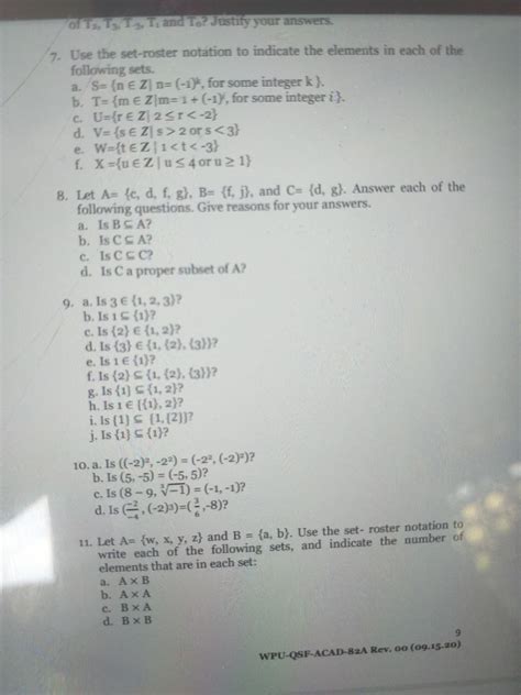 Answered Use The Set Roster Notation To Indicate Bartleby