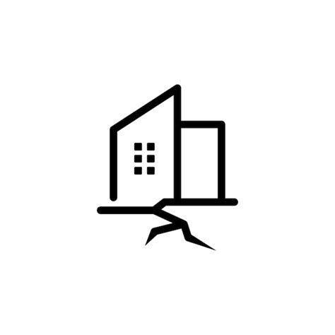 Premium Vector Earthquake Disaster Symbol Logo Illustration