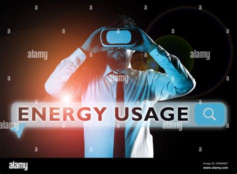 Inspiration Showing Sign Energy Usage Internet Concept Amount Of Energy Consumed Or Used In A