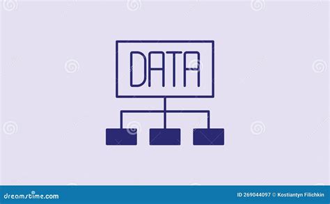 Blue Data Analysis Icon Isolated On Purple Background Business Data