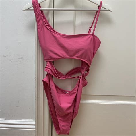Pink Swimming Suit Never Used Too Big For Me Depop