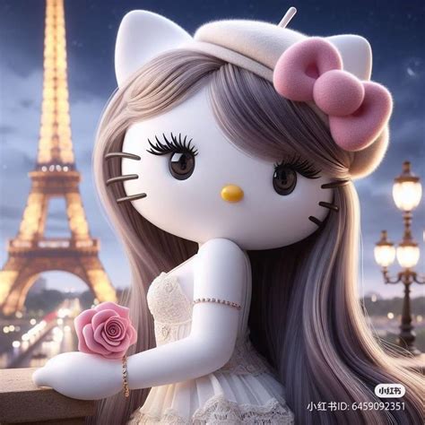 𝘍𝘭𝘰𝘸𝘦𝘳 𝘰𝘳 𝙁𝙡𝙤𝙬𝙚𝙧 Hello Kitty Eiffel Tower Hello Kitty In Paris Cute
