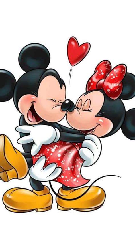 Minnie Mouse And Mickey Mouse In Love Drawinglove Mickey And Minnie