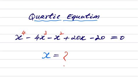 Learn How To Solve For X In Given Quartic Equation With Easy Method
