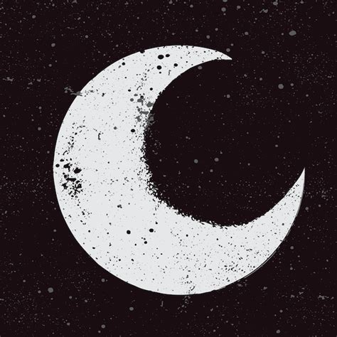 Premium Vector Grunge Scratch Vector Illustration Of Moon