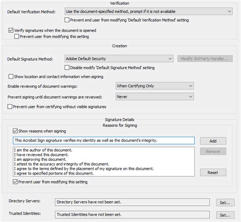 Digital Signatures — Acrobat Customization Wizard For Windows