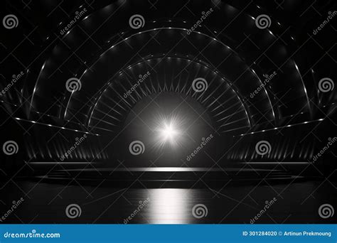 Artistic Performances Stage Light Background With Spotlight Illuminated
