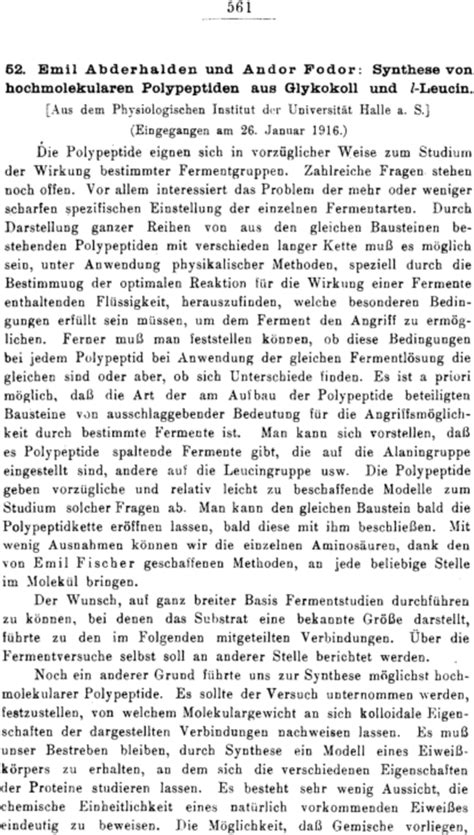 Synthese Von Hochmolekularen Polypeptiden Aus Glykokoll Und L‐leucin