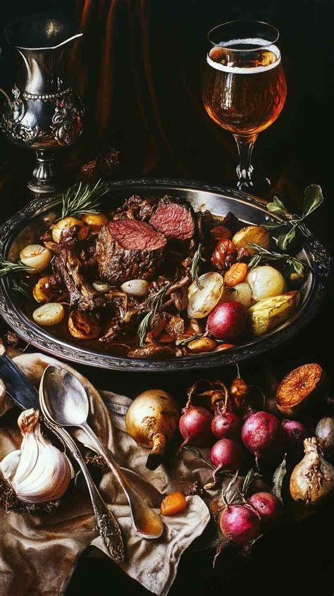 Tender Beer Braised Beef With Root Vegetables