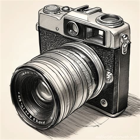 Sketch Of A Camera Stable Diffusion Online